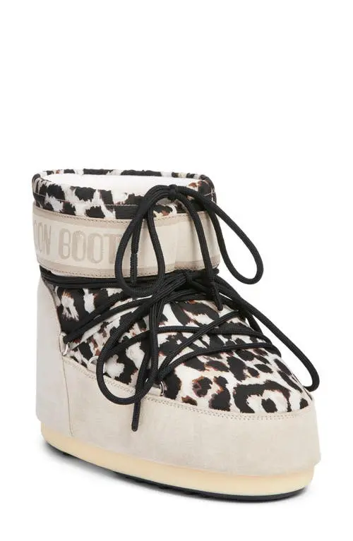 MOON BOOT® Icon Low Leopard Print Boots