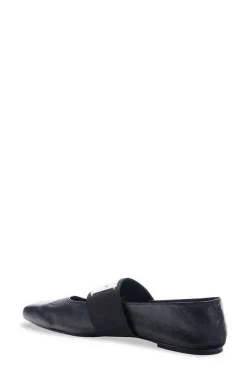 Givenchy Sliced Square Toe Mary Jane Flat - Black