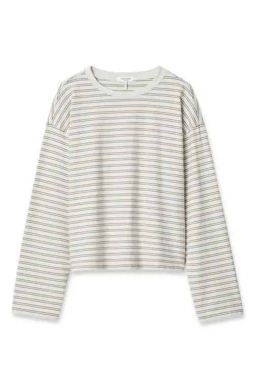 Rag & Bone Kelly Stripe Boxy T-shirt - Ivory