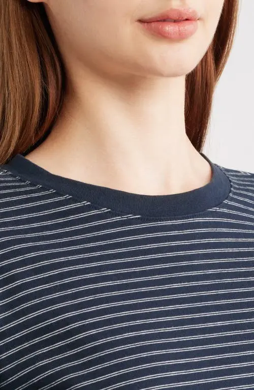 Rag & Bone Kelly Stripe Boxy T-shirt - Navy