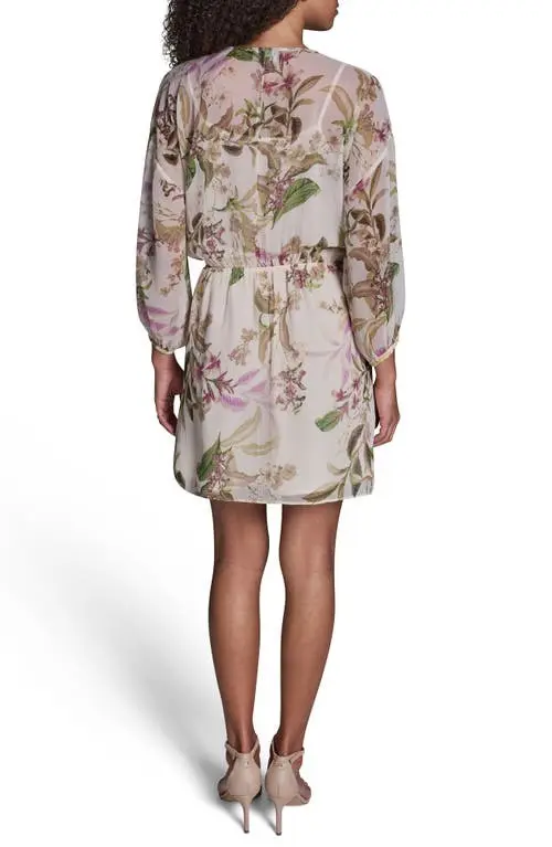 Bcbgmaxazria Floral Faux-wrap Mini Dress