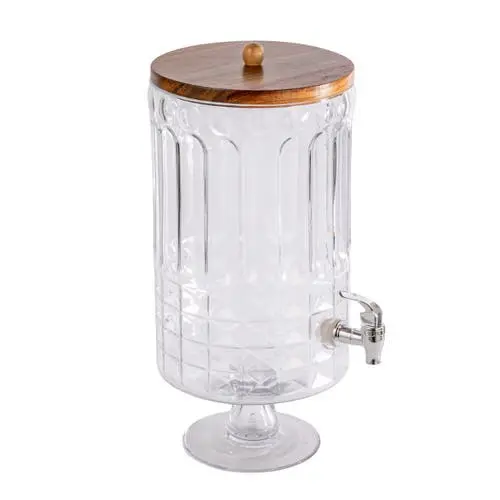 STORIED HOME Beverage Dispenser With Spout And Lid - Clear