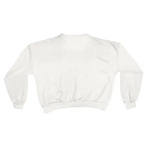 PRESSBOX Washington Huskies Oversized Waist-length Crewneck Sweatshirt - White
