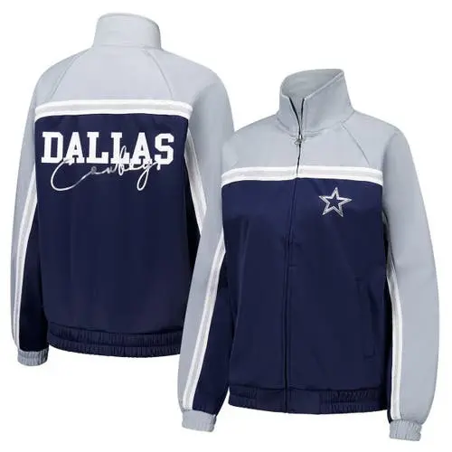 G-III 4HER BY CARL BANKS Dallas Cowboys Post Game Full-zip Track Jacket - Navy