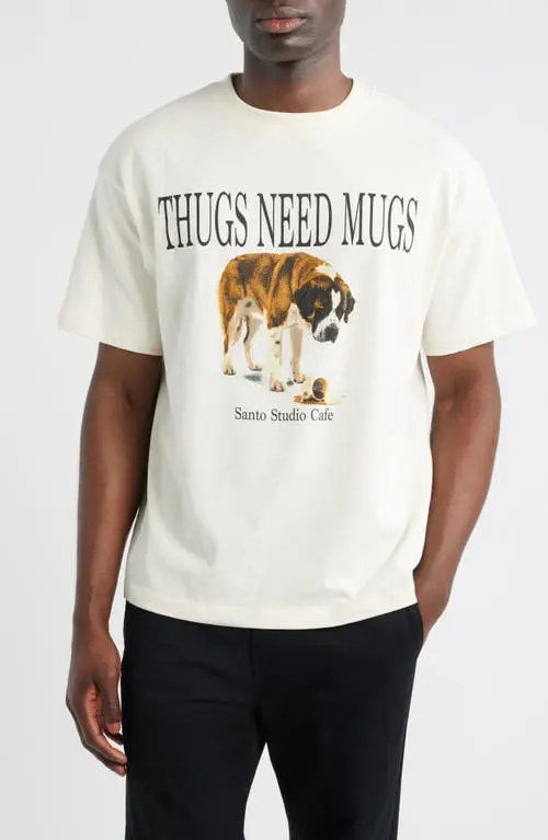 SANTO STUDIO Thugs Need Mugs Graphic T-shirt