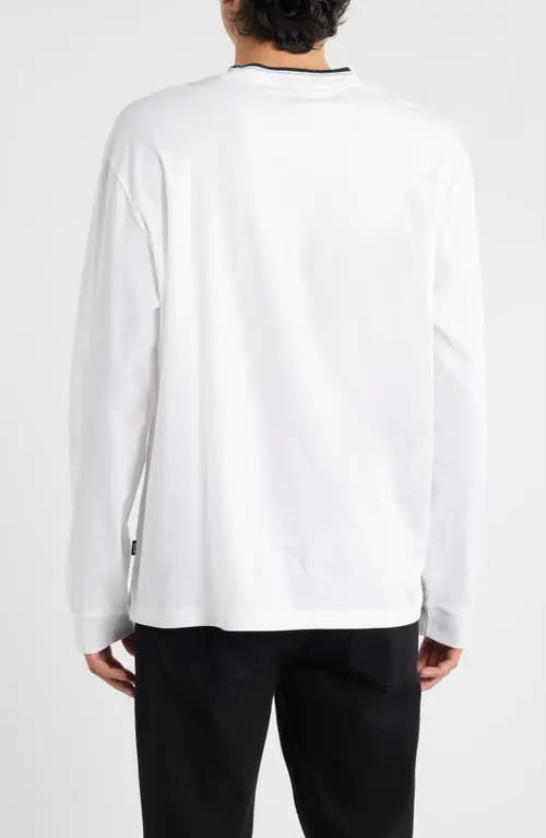 BOSS Talley Cotton Crewneck Top - White