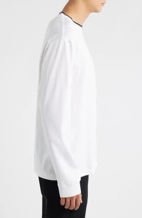 BOSS Talley Cotton Crewneck Top - White
