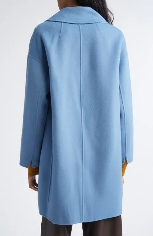 Max Mara Eden Wool Flannel Pea Coat