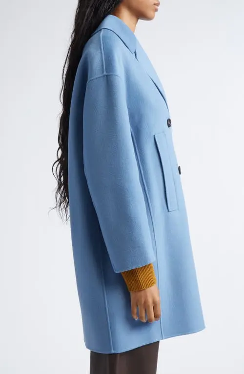 Max Mara Eden Wool Flannel Pea Coat