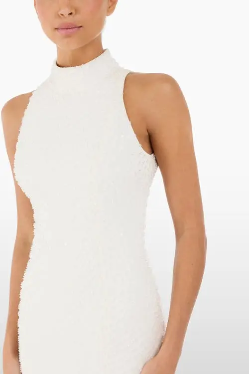 Jenny Packham Mischief Embellished High-neck Maxi Dress - Ivory