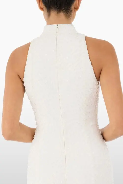 Jenny Packham Mischief Embellished High-neck Maxi Dress - Ivory