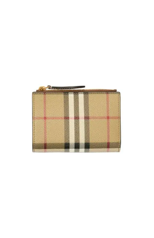 Burberry Small Check Bifold Wallet - Archive Beige