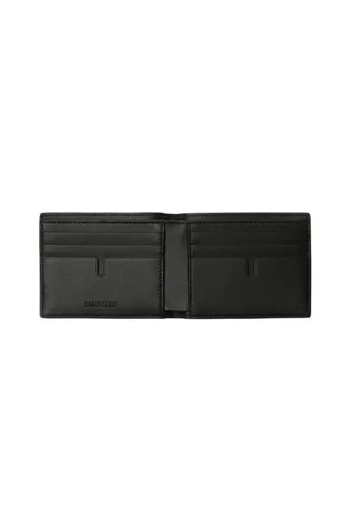 Burberry Embossed Check Slim Bifold Wallet