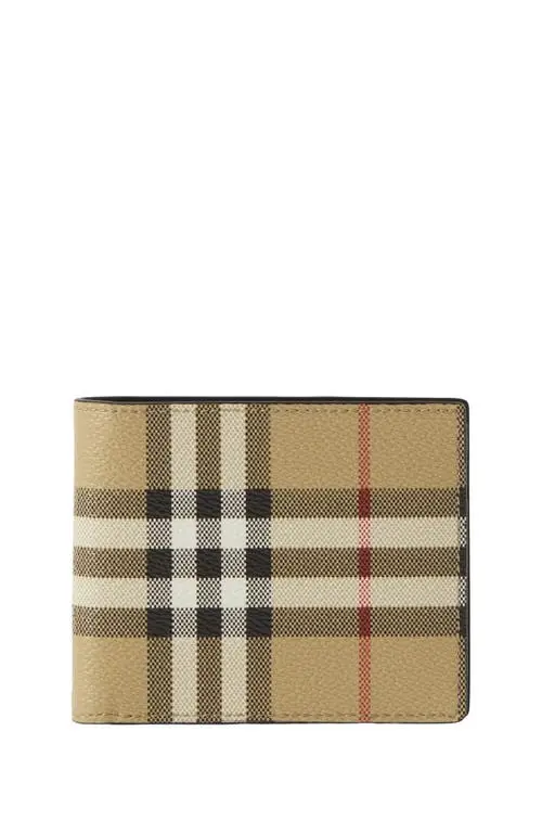 Burberry Check Slim Bifold Wallet - Archive Beige