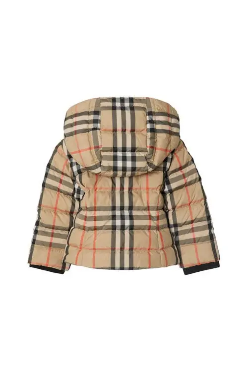 Burberry Check Hooded Puffer Jacket