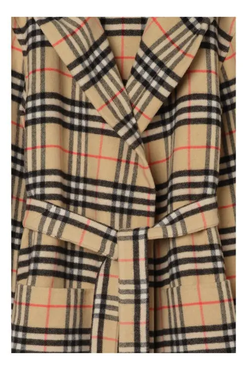 Burberry Check Wool Cashmere Robe