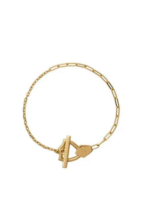 Burberry Equestrian Knight Design Shield Bracelet - Gold