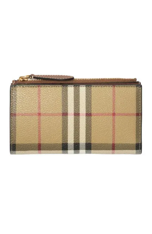 Burberry Medium Check Bifold Wallet - Archive Beige/briar Brown