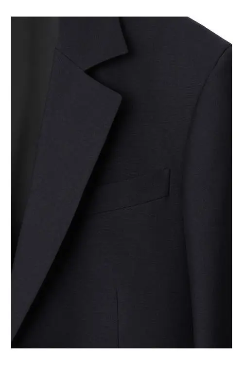 Burberry Wool Tailored Jacket - Navy