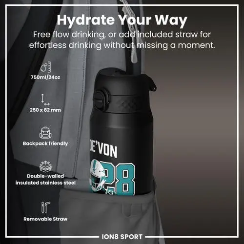 ION8 Nfl Pa Thermal Steel Water Bottlelocked In Series