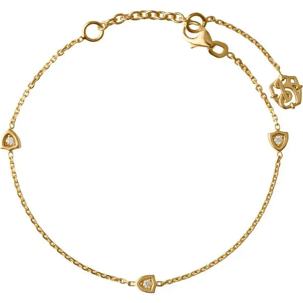 Burberry Shield Chain Bracelet - Gold/clear