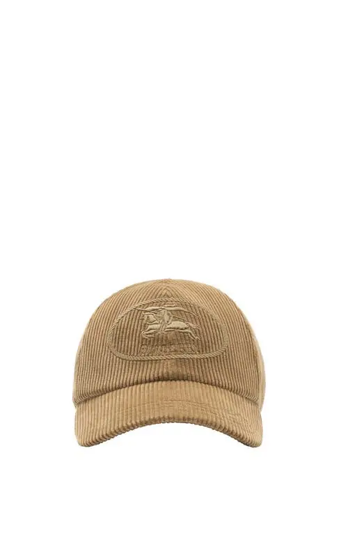 Burberry Knight Stamp Corduroy Baseball Cap - Sweep Beige