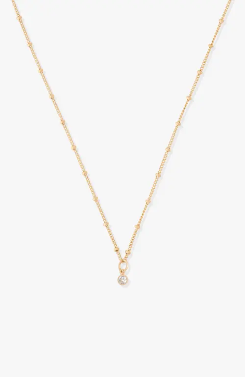 CUFFED BY NANO Birthstone Necklace - Gold April