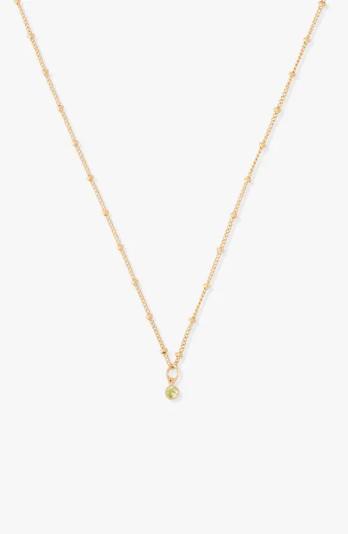 CUFFED BY NANO Birthstone Necklace - Gold August