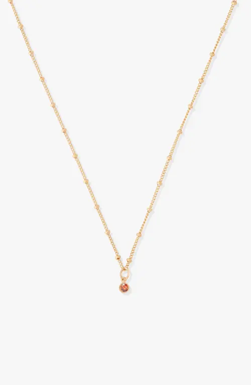 CUFFED BY NANO Birthstone Necklace - Gold July