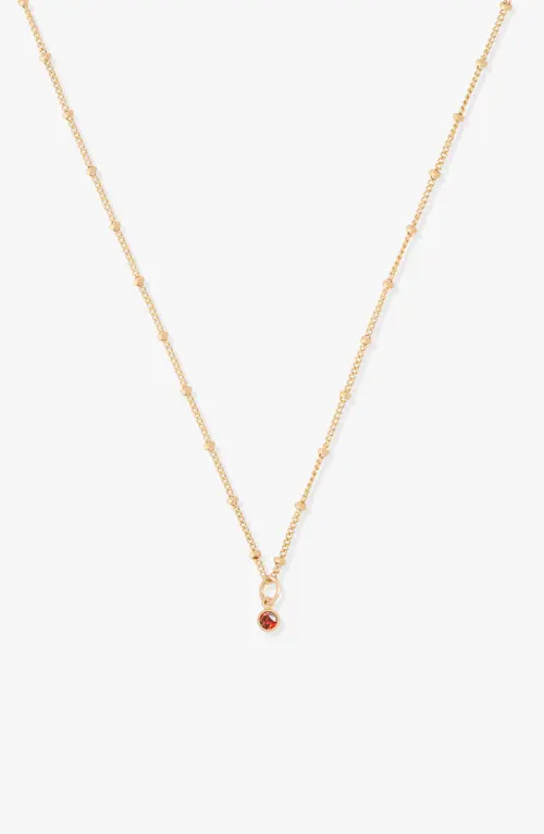 CUFFED BY NANO Birthstone Necklace - Gold March