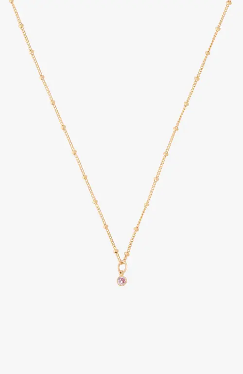 CUFFED BY NANO Birthstone Necklace - Gold October