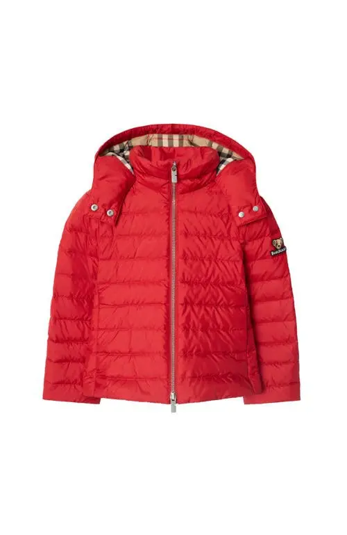 Burberry Hooded Puffer Jacket - Poppy Red