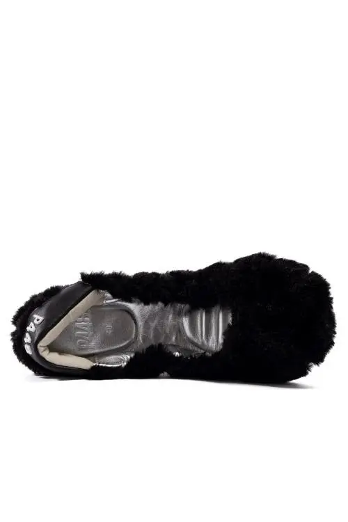P448 Stella Teddy Ballet Flat - Black