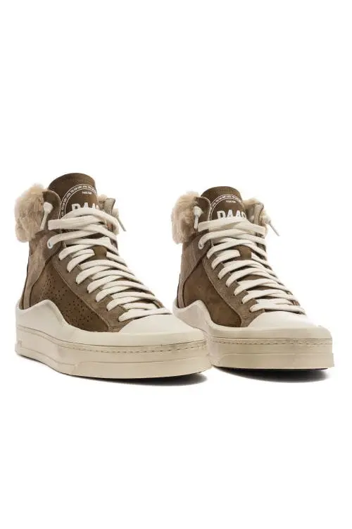 P448 Rail Teddy High-top Sneakers - Coco/fur