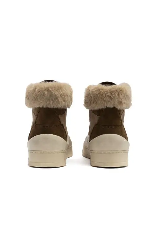 P448 Rail Teddy High-top Sneakers - Coco/fur
