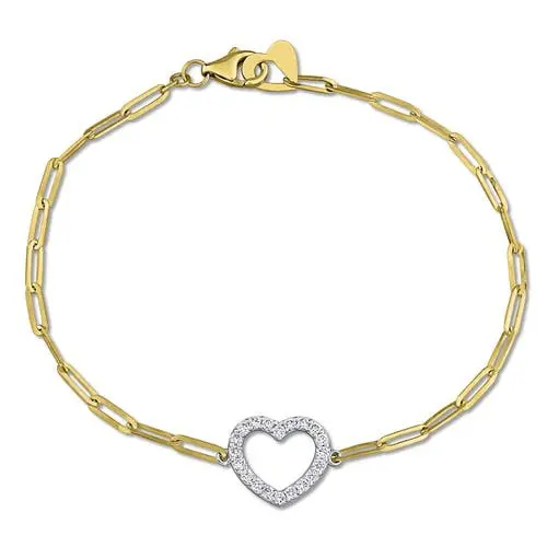JULIANNA B. Diamond Heart Bracelet - 14k Gold