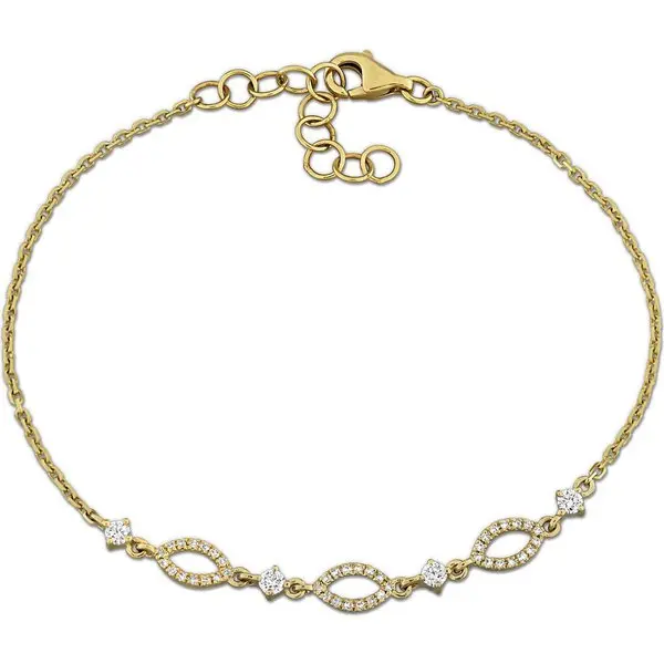 JULIANNA B. Diamond Station Bracelet In 14k Gold - 14k Yellow Gold