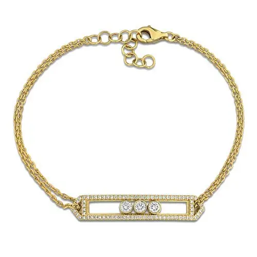 JULIANNA B. Diamond Bar Bracelet - 14k Yellow Gold