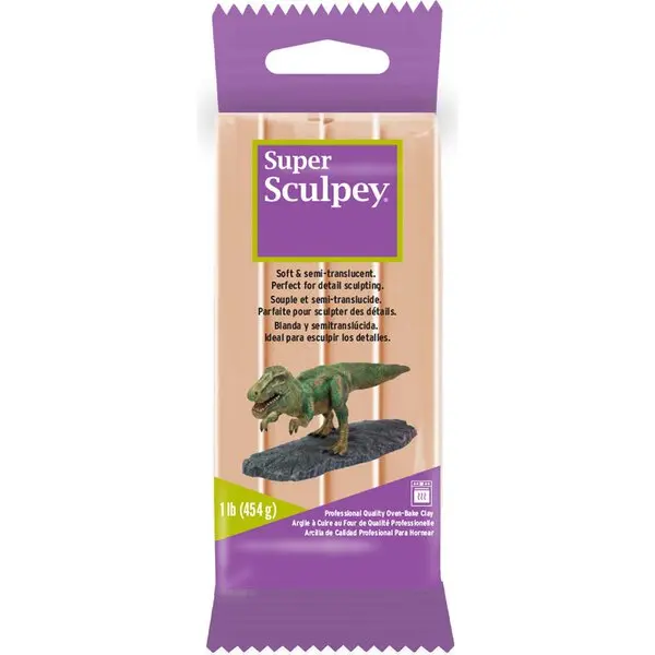 SCULPEY Super Polymer Clay Beige 1 Lb Pack - Multicolored