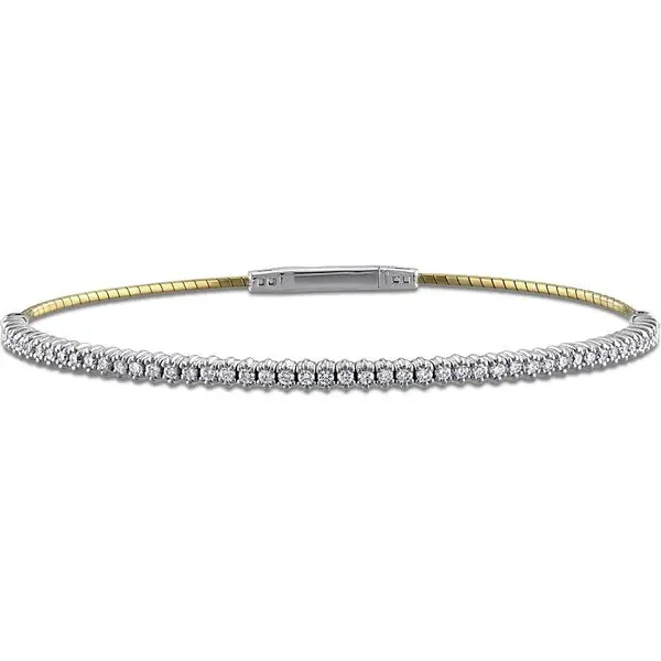 JULIANNA B. 3/5 Ct. T.w. Diamond Bangle Bracelet - 14k Yellow Gold