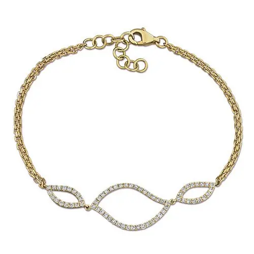 JULIANNA B. Diamond Intertwined Bracelet 14k - 14k Yellow Gold