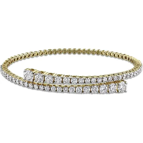 JULIANNA B. 14k Diamond Bangle Bracelet - 14k Yellow Gold