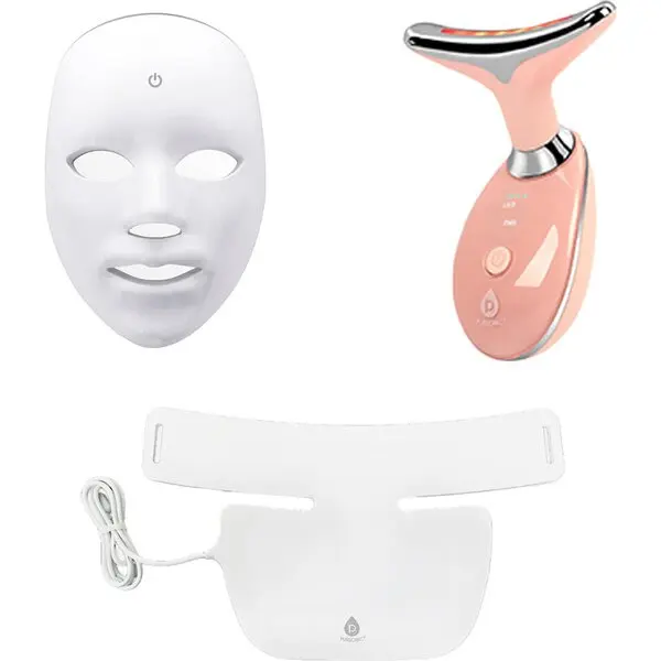 PURSONIC Complete Led Skincare Therapy Bundle Neckplate - White