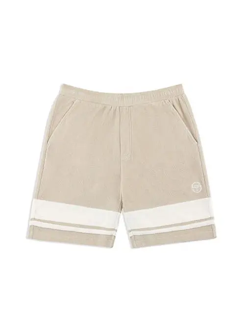 SERGIO TACCHINI Alvar Terry Towel Shorts With Damarindo Stripes - Fog