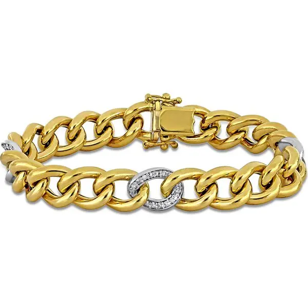 JULIANNA B. Diamond Cuban Link Bracelet - 14k Gold