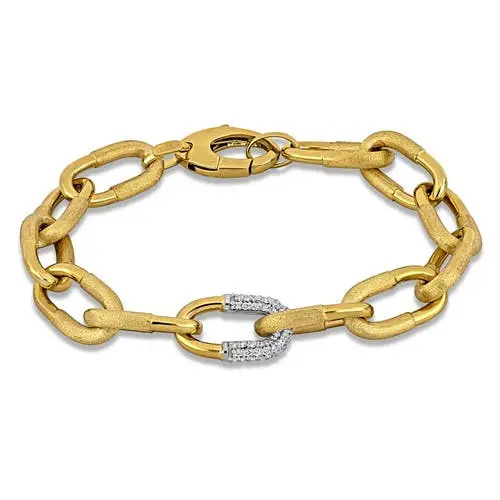 JULIANNA B. Diamond Oval Link Chain Bracelet 14k - 14k Gold