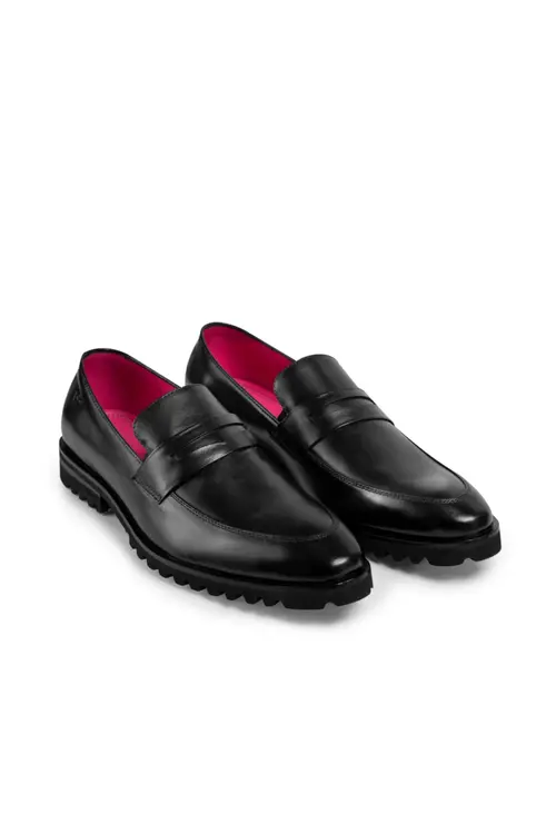 GARDNT Alessandro Leather Loafer - Black