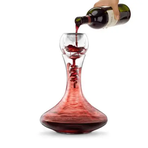 Final Touch Twister Glass Aerator & Decanter Set - Clear
