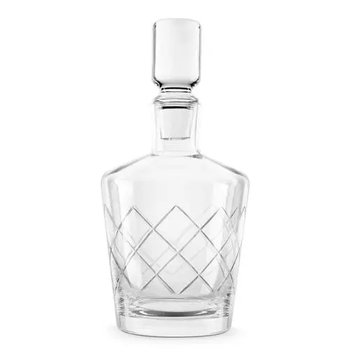 Final Touch 4 Piece Lead-free Crystal Whiskey Decanter Set