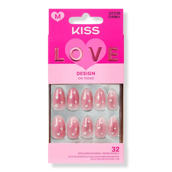 Kiss Love Design My Forever Valentine Valentine's Day Press On Nails - One-color